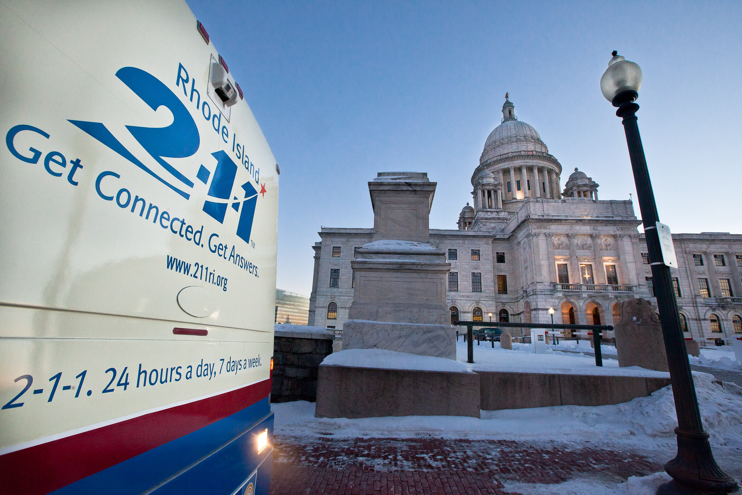 statehouse and 211 van - United Way of Rhode Island